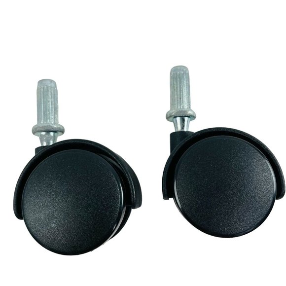 Other | Plastic Swivel Caster Wheels Black Set Of 2 15 In Desk Cart ...